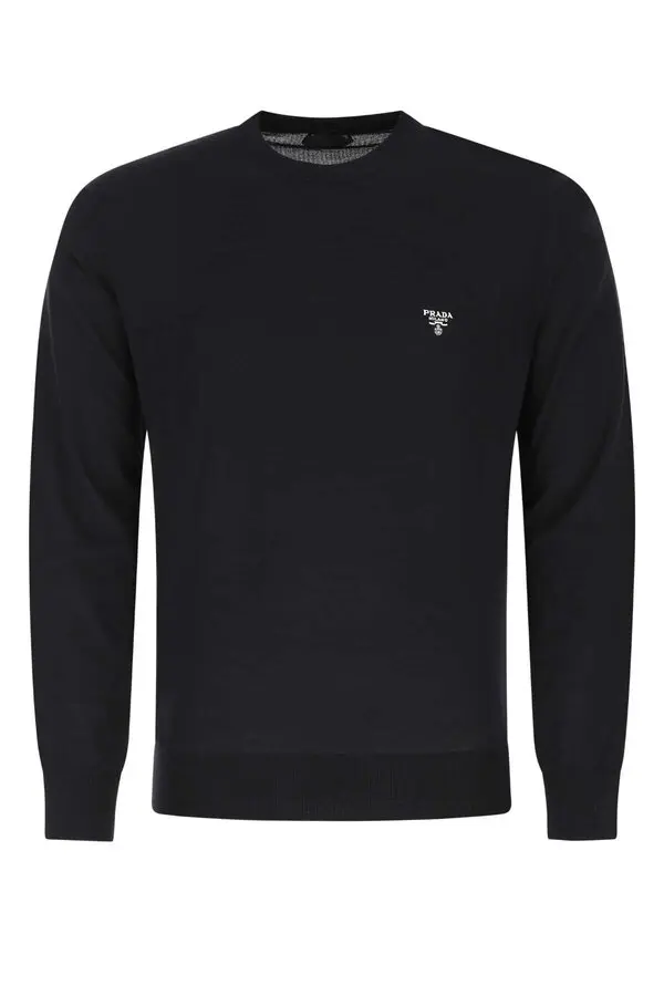 Prada Virgin Wool Crewneck Sweater For