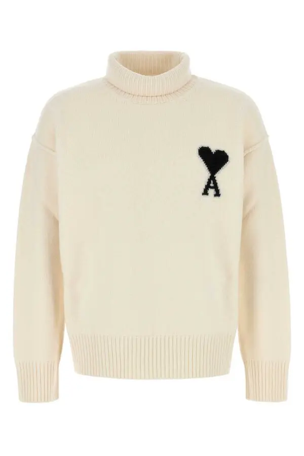 AMI Paris Virgin Wool Crew Neck Sweater