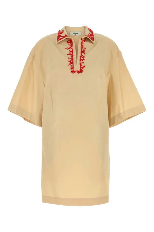 Fendi Lightweight Cotton Poplin Dress