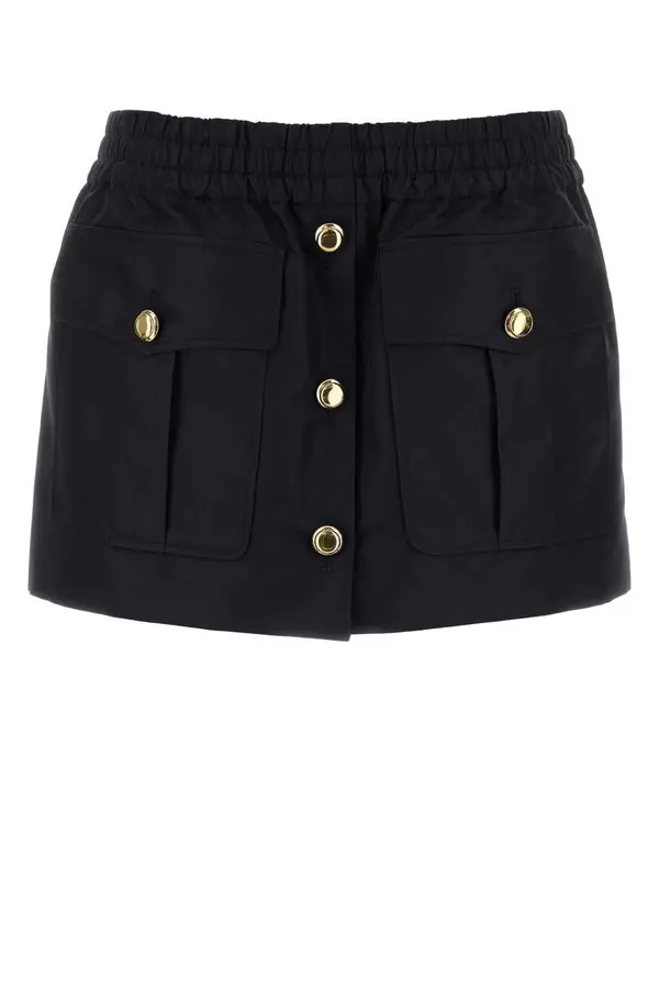 Miu Miu Nylon Mini Skirt With Viscose Lining