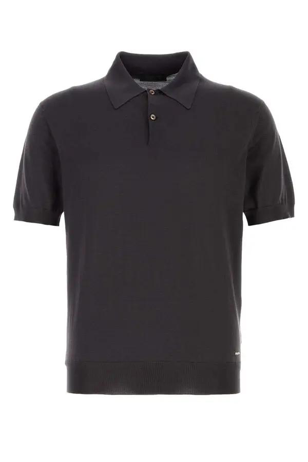 Prada Recycled Silk Polo Shirt For