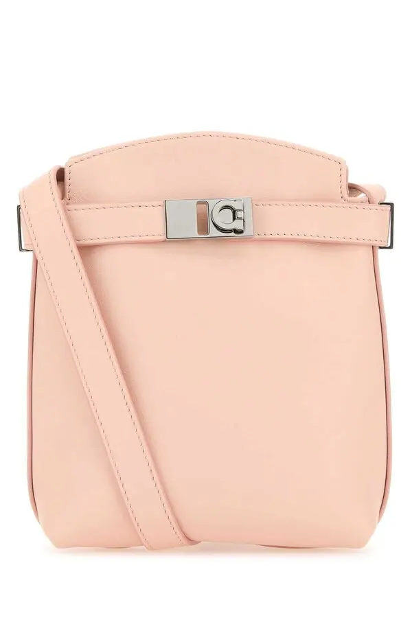 FERRAGAMO Gancini Hook Leather Phone Case With Crossbody Strap
