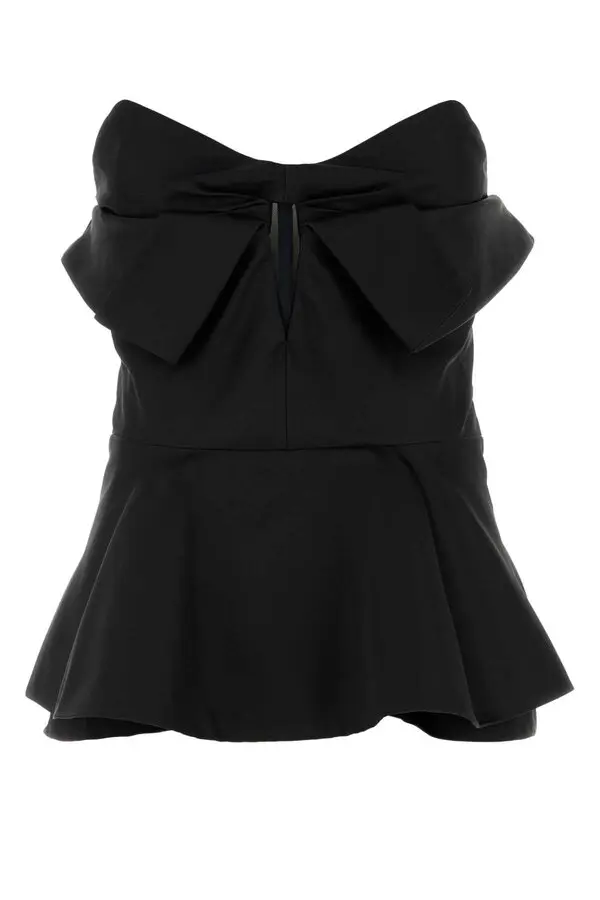 Alexander McQueen Satin Top - Black