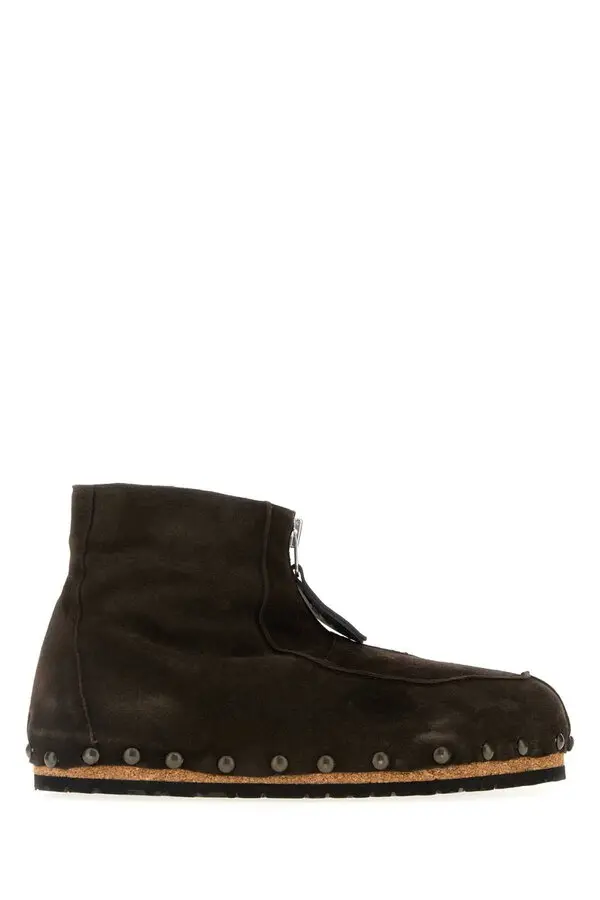 MAGLIANO Suede Ankle Boots With Shearling Lining And Zip Fastening