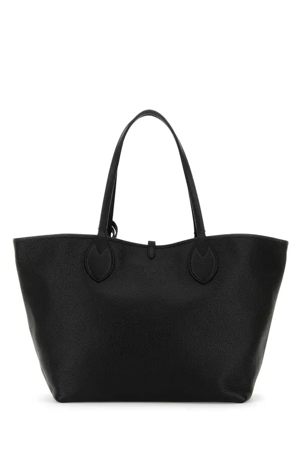 Gucci Reversible Leather Shopping Handbag With Platinum Finish And 25 Cm Handle