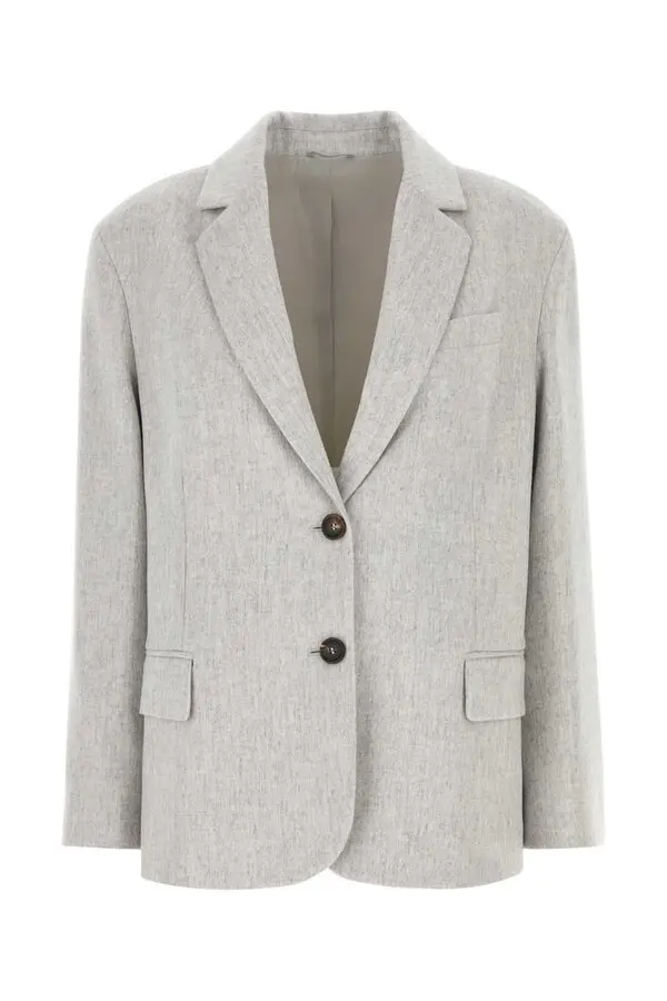 Brunello Cucinelli Wool Blazer With Silk-acetate Lining