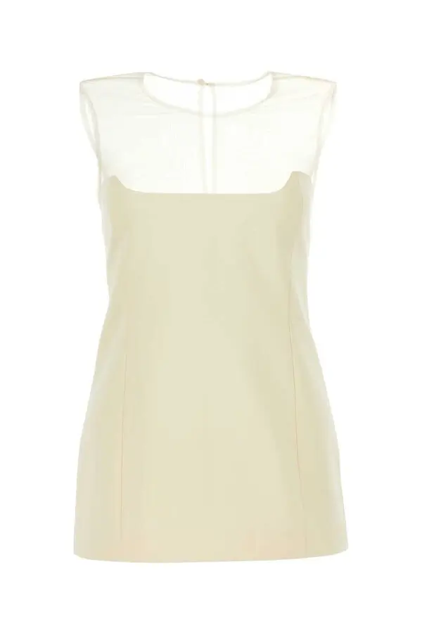 Khaite Sleeveless Cotton-blend Top With Silk Lining