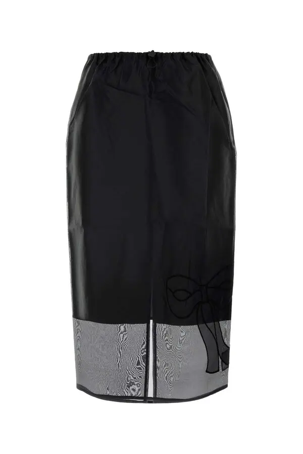 Cecilie Bahnsen Silk Blend Skirt - Black
