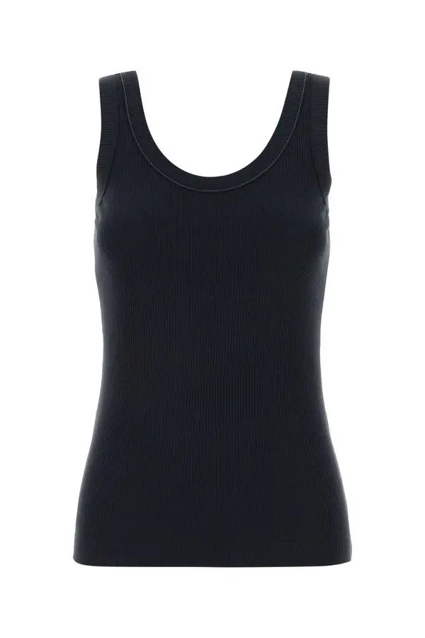 Brunello Cucinelli Ribbed Stretch Cotton Tank Top