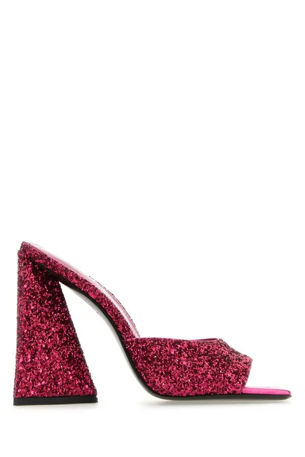 Attico Devon Flat Glitter Mules