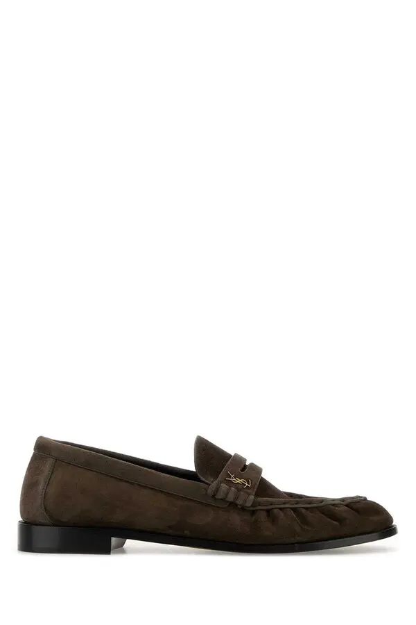 Saint Laurent Suede Loafers With Leather Sole