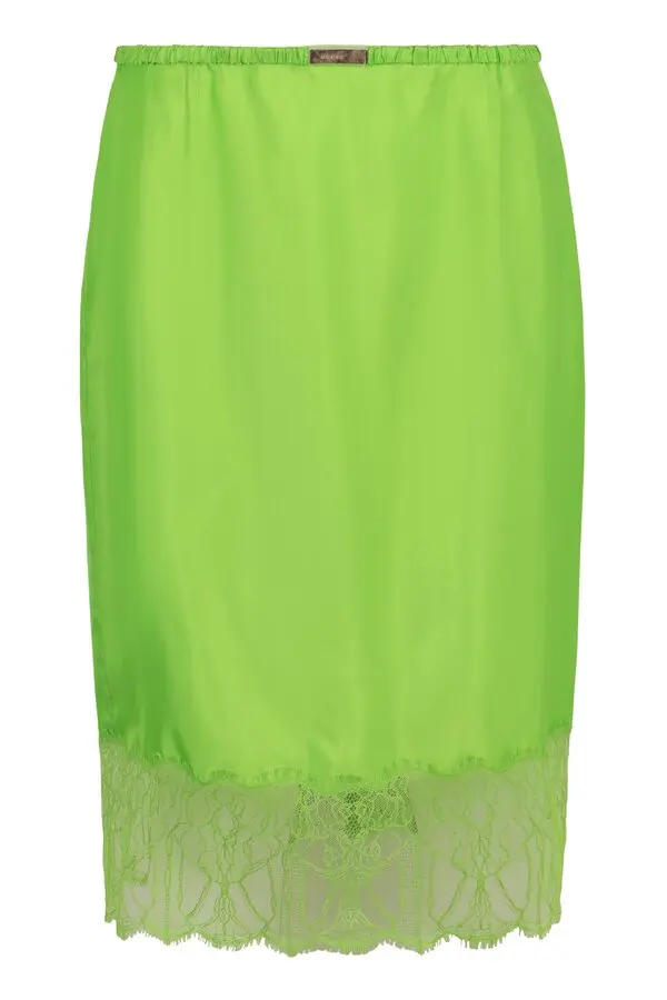 Gucci Fluo Satin Skirt - Green