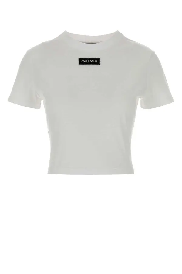 Miu Miu Mini? Cotton T-shirt For - White