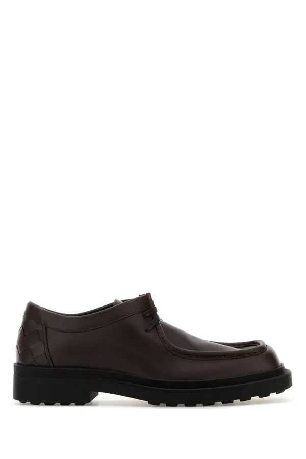Bottega Veneta Dark Leather Lace-up Shoes For