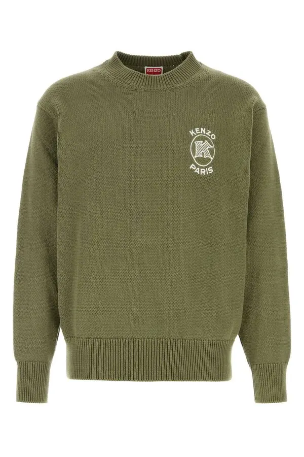 Kenzo K" Logo Crewneck Cotton Sweater