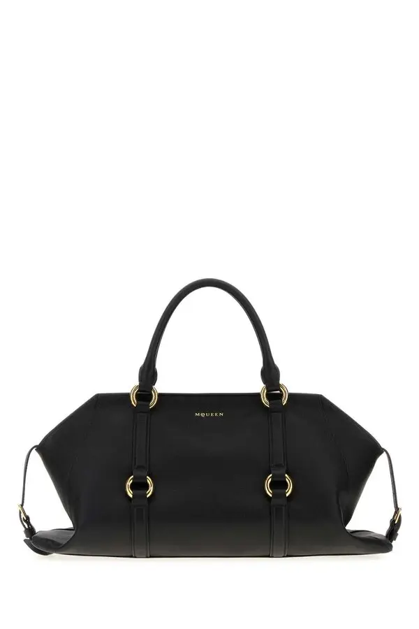 Alexander McQueen Medium Farringdon Leather Handbag With Shoulder Strap