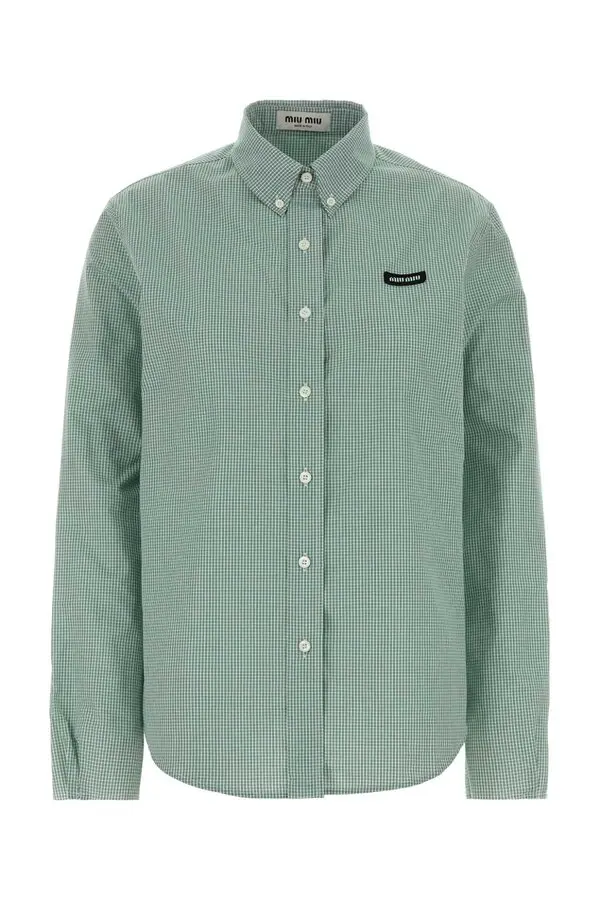 Miu Miu Embroidered Poplin Shirt