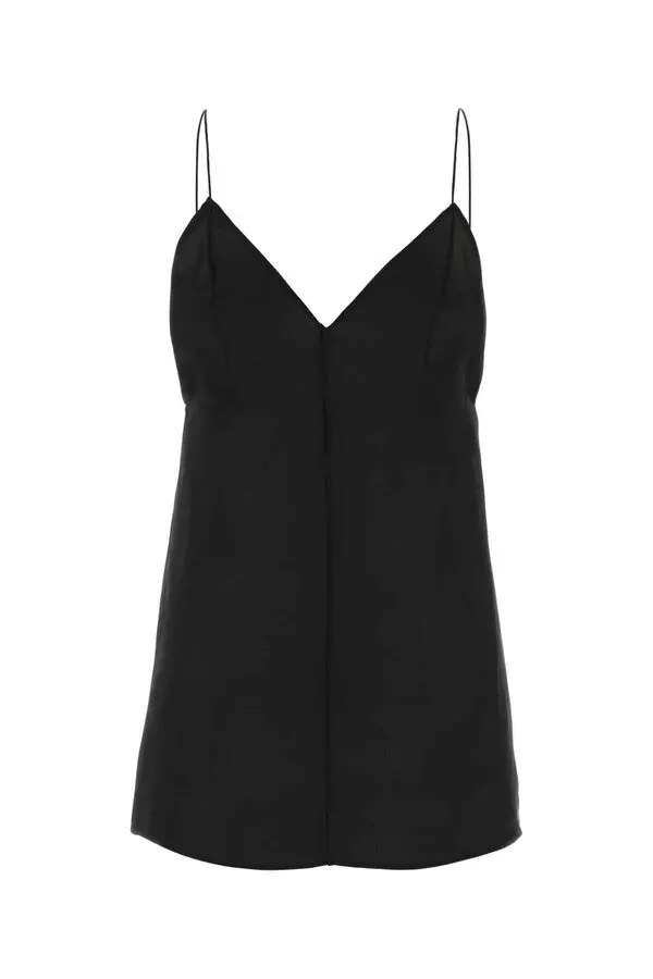 Khaite Silk Talsie Top - Black