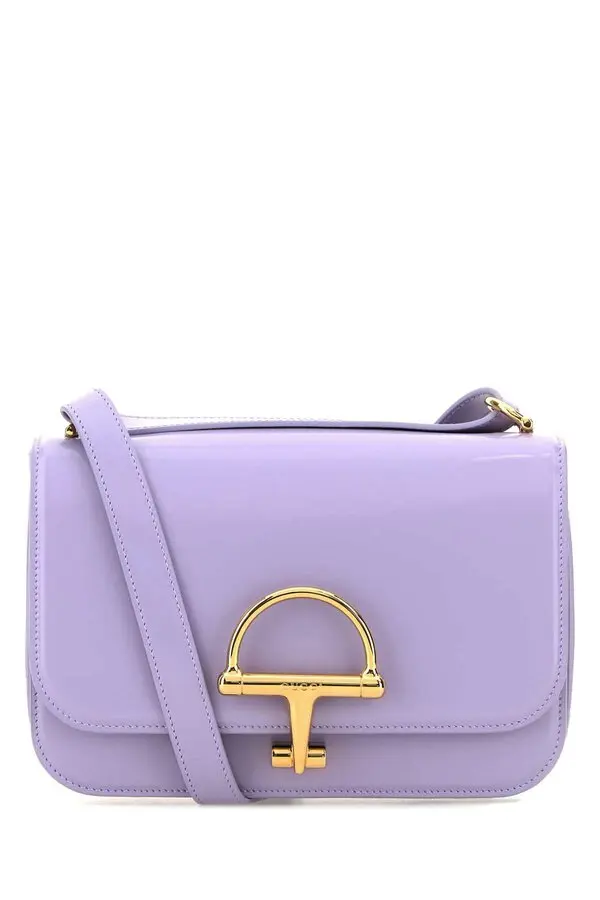 Gucci Siena Mini Leather Shoulder Bag With Gold-tone Hardware - Purple