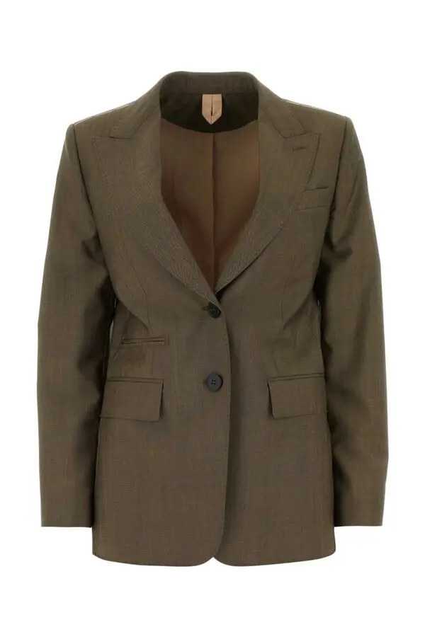 Max Mara Wool-mohair Peak Lapel Blazer - Brown