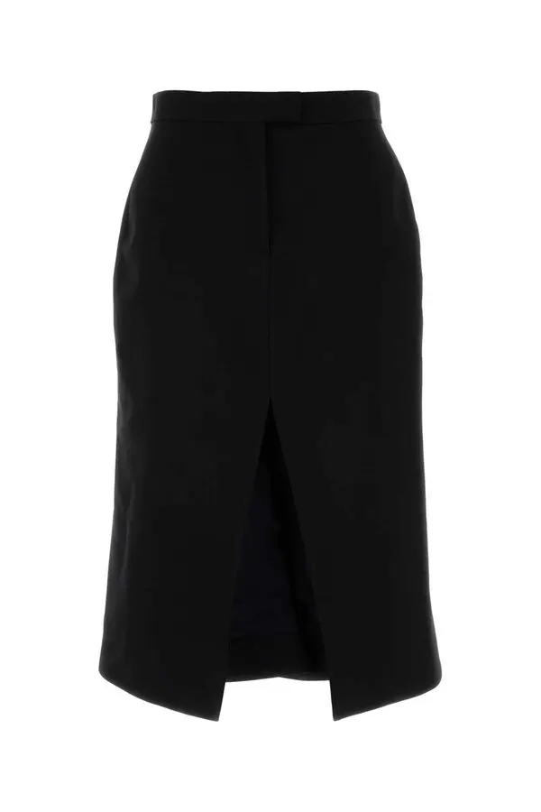 Alexander McQueen Stretch Wool Skirt