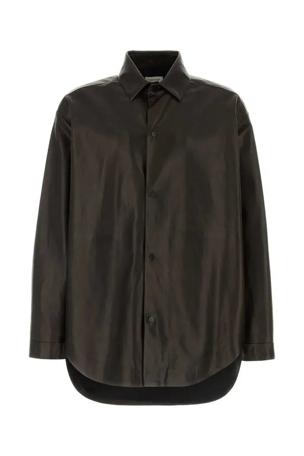 Fear Of God Style Nappa Leather Oversize Shirt For