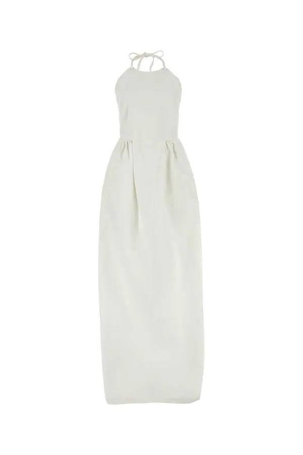 Max Mara Europa Denim Halterneck Maxi Dress