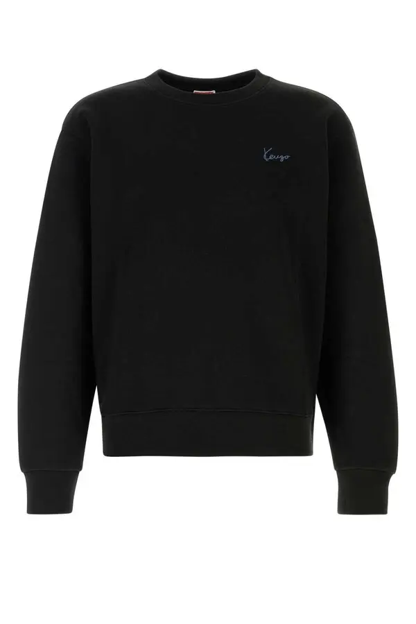 Kenzo Embroidered Logo Cotton Sweatshirt - Black