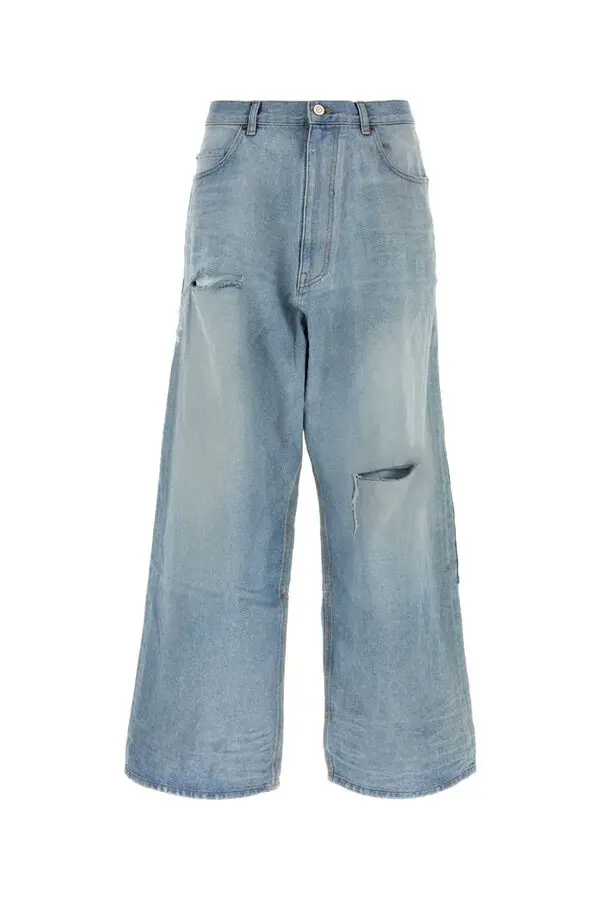 Balenciaga Wide-leg Denim Jeans - Light Blue