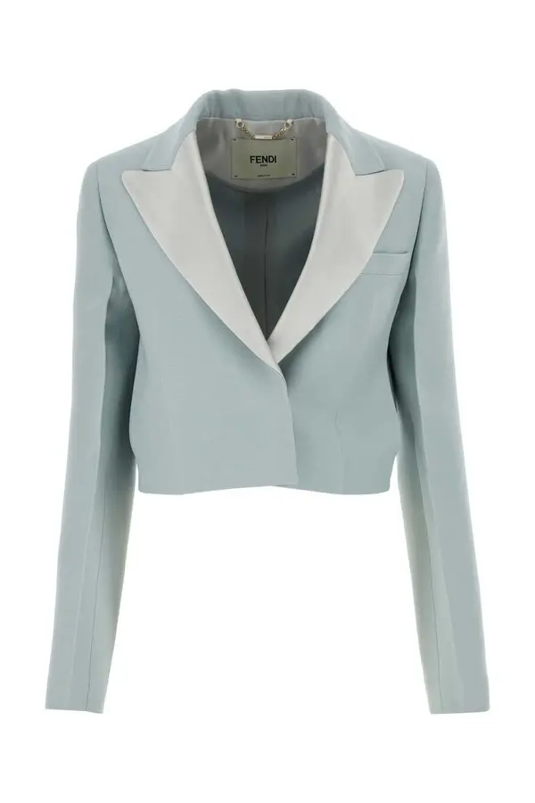 Fendi Wool-blend Blazer With Silk-lined Interior