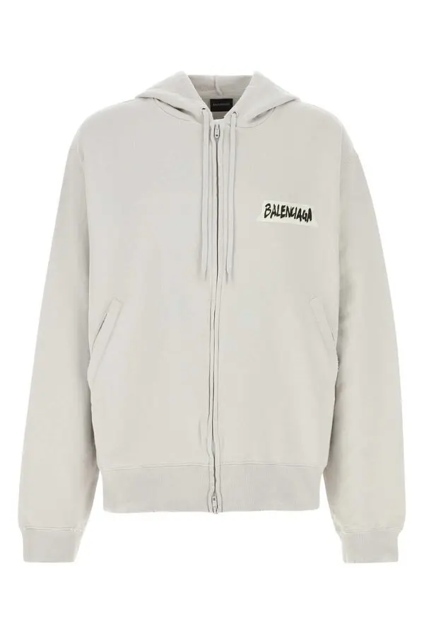 Balenciaga Chalk Cotton Sweatshirt
