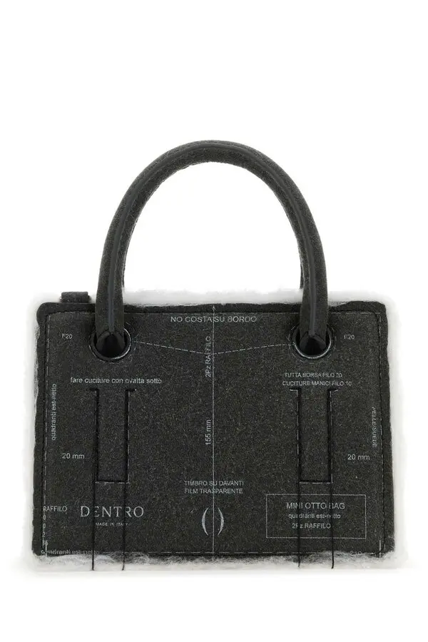 DENTRO Mini Otto Leather Mini Handbag With Silver Hardware