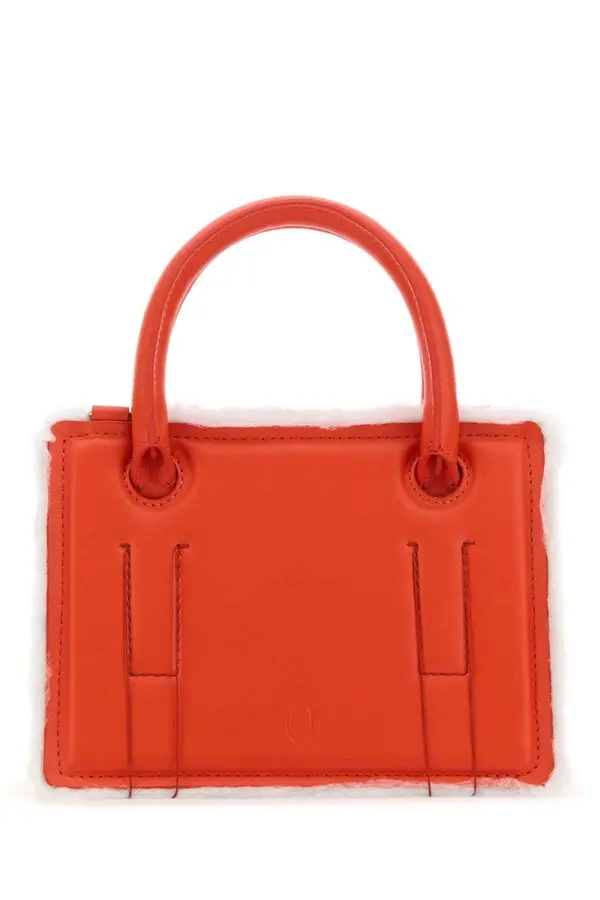 DENTRO Mini Otto Coral Leather Handbag