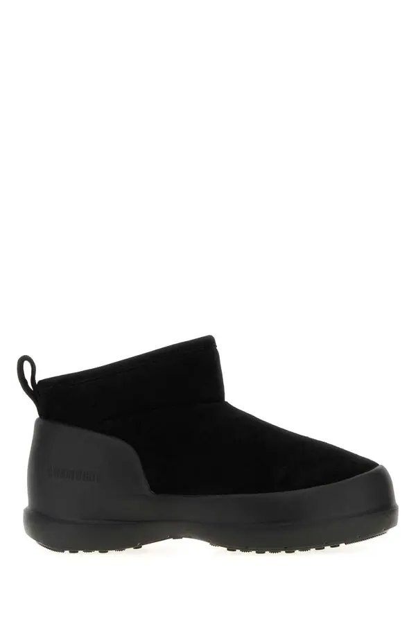 Moon Boot Mezzaluna Suede Ankle Boots With Shearling Lining