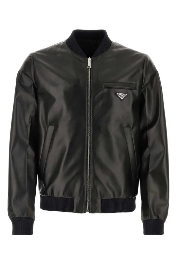 Prada Reversible Nappa Leather Bomber Jacket