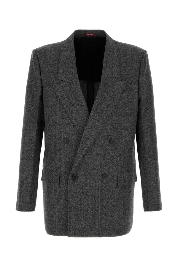 Gucci Charcoal Melange Wool Blazer