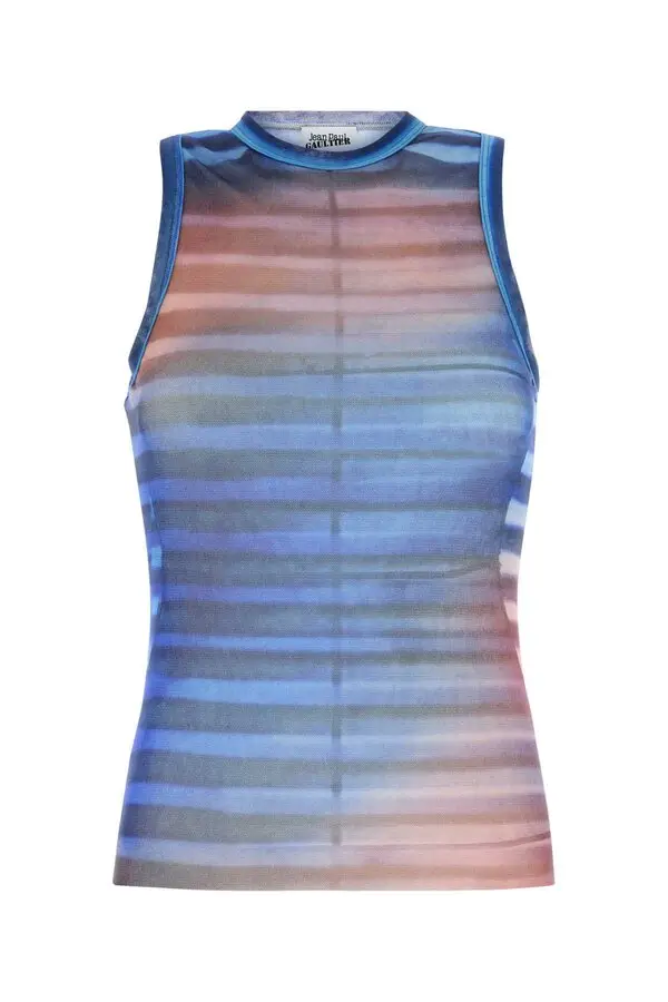 JEAN PAUL GAULTIER Mesh Tank Top - Printed