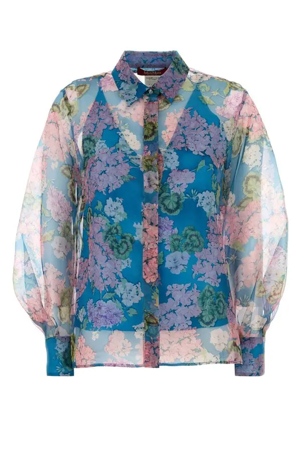 MM STUDIO Printed Light Knit Barnaba Shirt - Floral