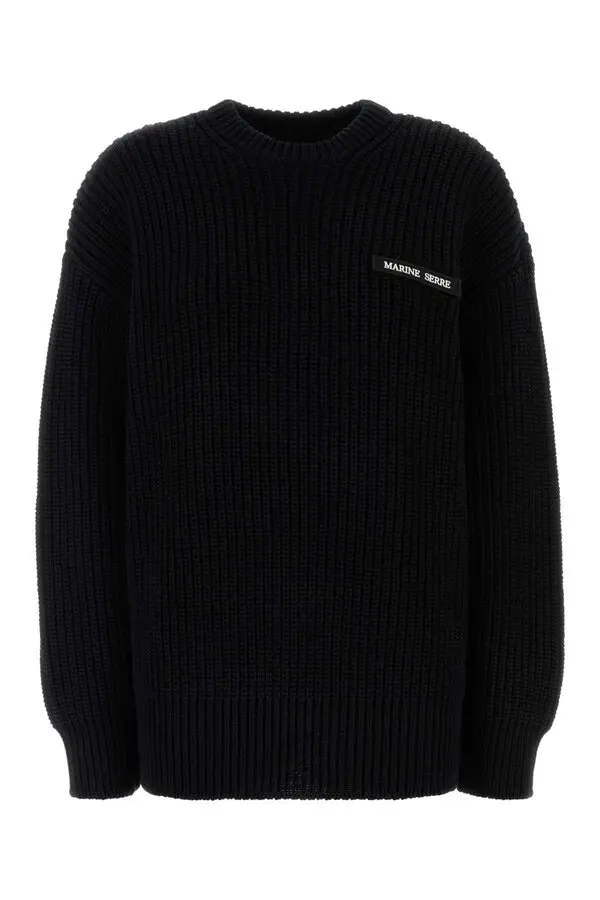 MARINE SERRE Oversize Cotton Knit Sweater