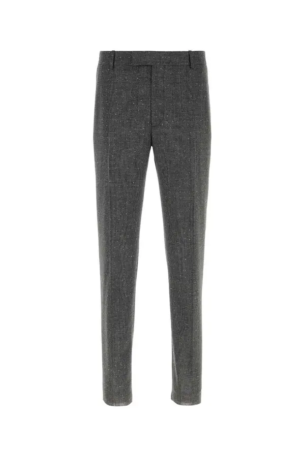 Alexander McQueen Embroidered Wool Cigarette Pant