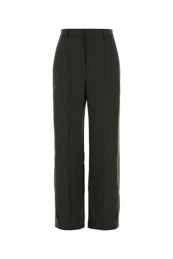JEAN PAUL GAULTIER Wool Blend Straight-leg Trousers - Grey