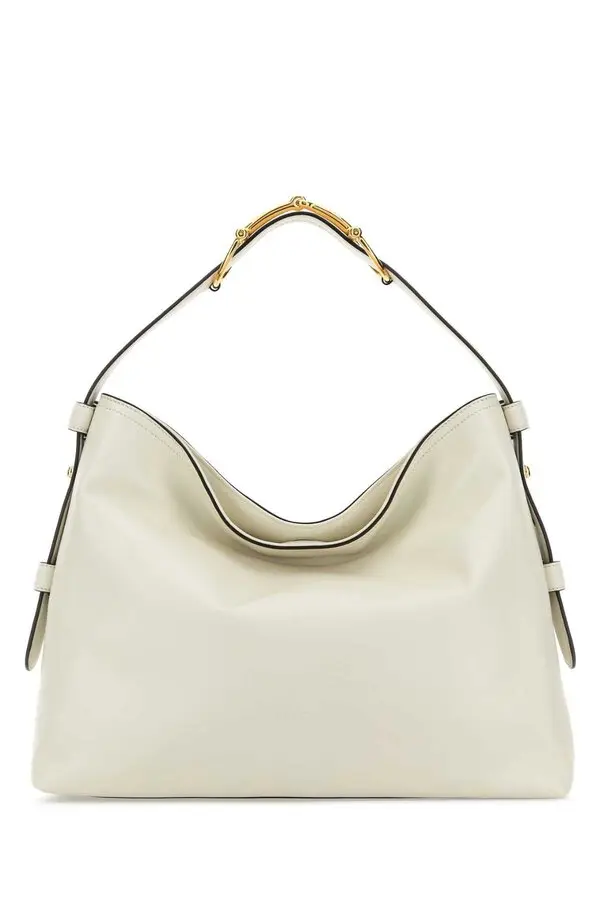Gucci Beatrix Medium Leather Shopping Handbag With Gold-tone Hardware - White