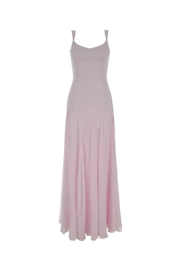 Alexander McQueen Satin Long Dress - Purple