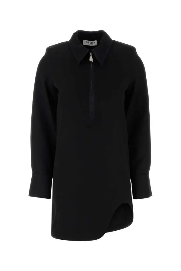 Attico Gabardine Mini Dress - Black