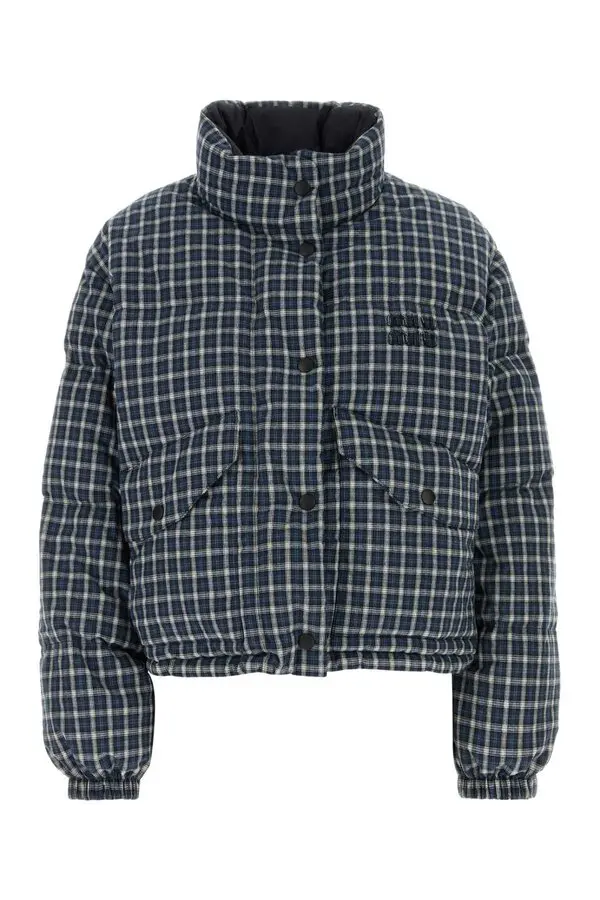 Miu Miu Reversible Embroidered Cotton Down Jacket