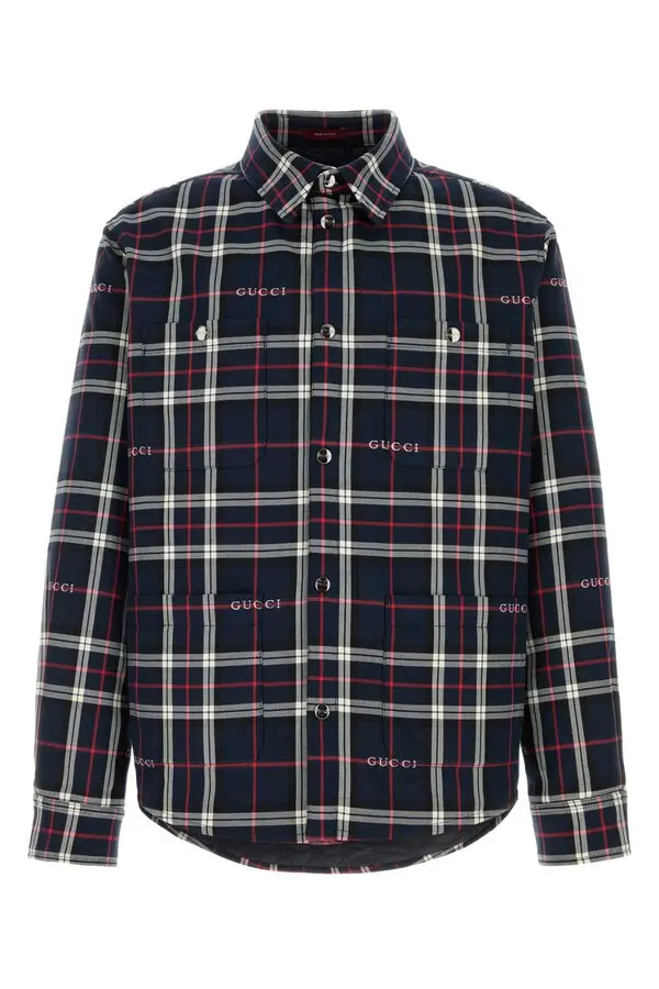 Gucci Embroidered Cotton Shirt For
