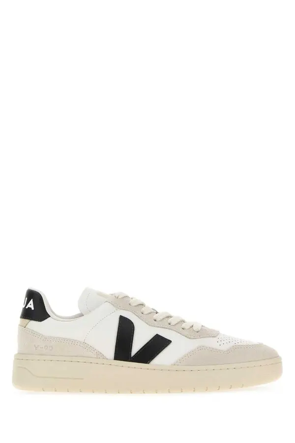 VEJA V-90 Leather And Suede Sneakers - Multicoloured