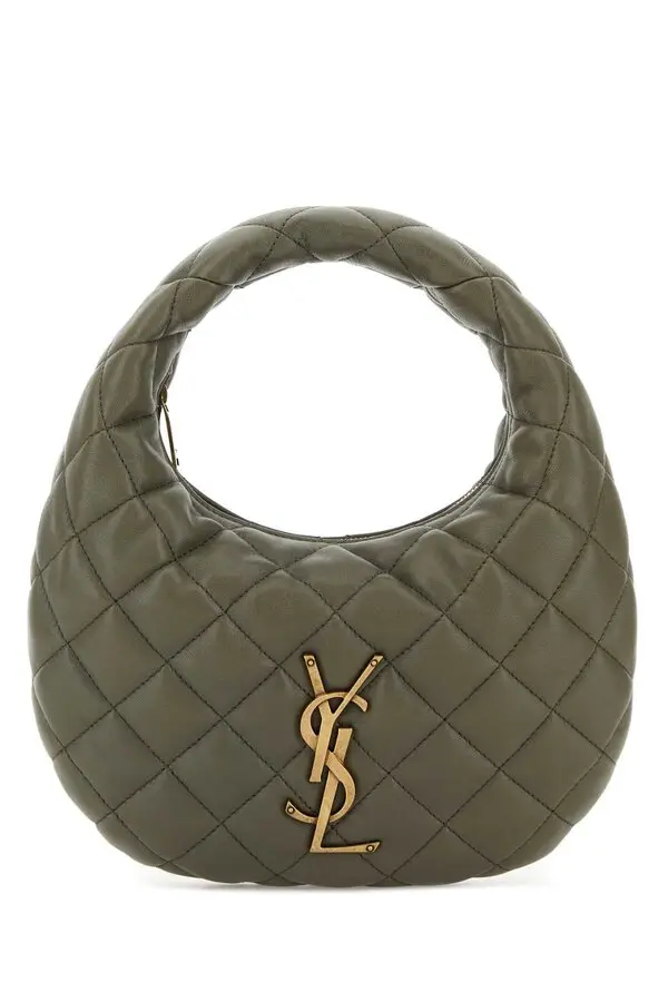 Saint Laurent Nappa Leather Shoulder Bag With Golden Hardware