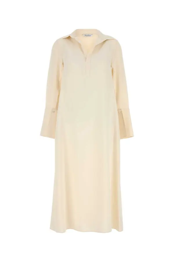 Max Mara Stretch Silk Ossola Dress - Yellow