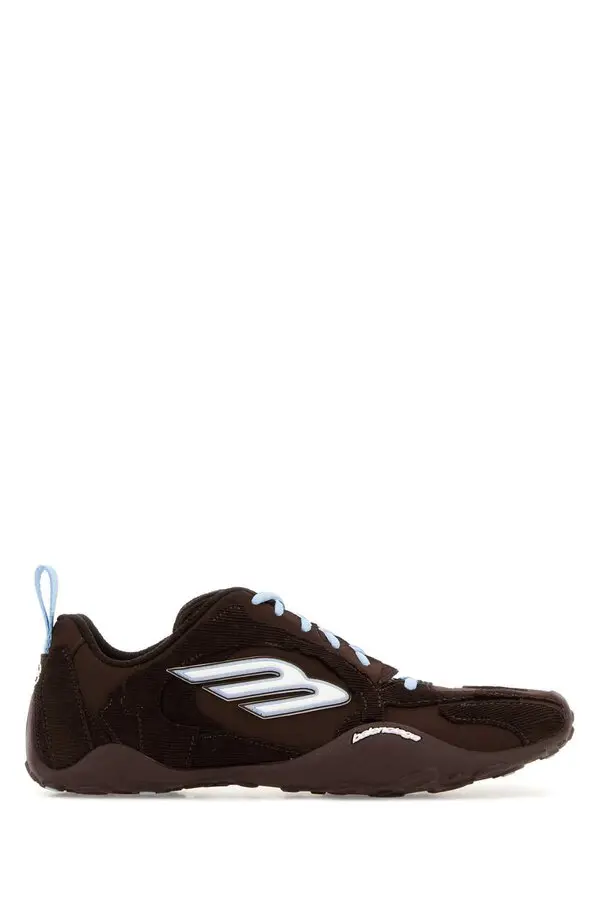 Balenciaga Monday Ultra Sneaker In Canvas And Corduroy - Brown